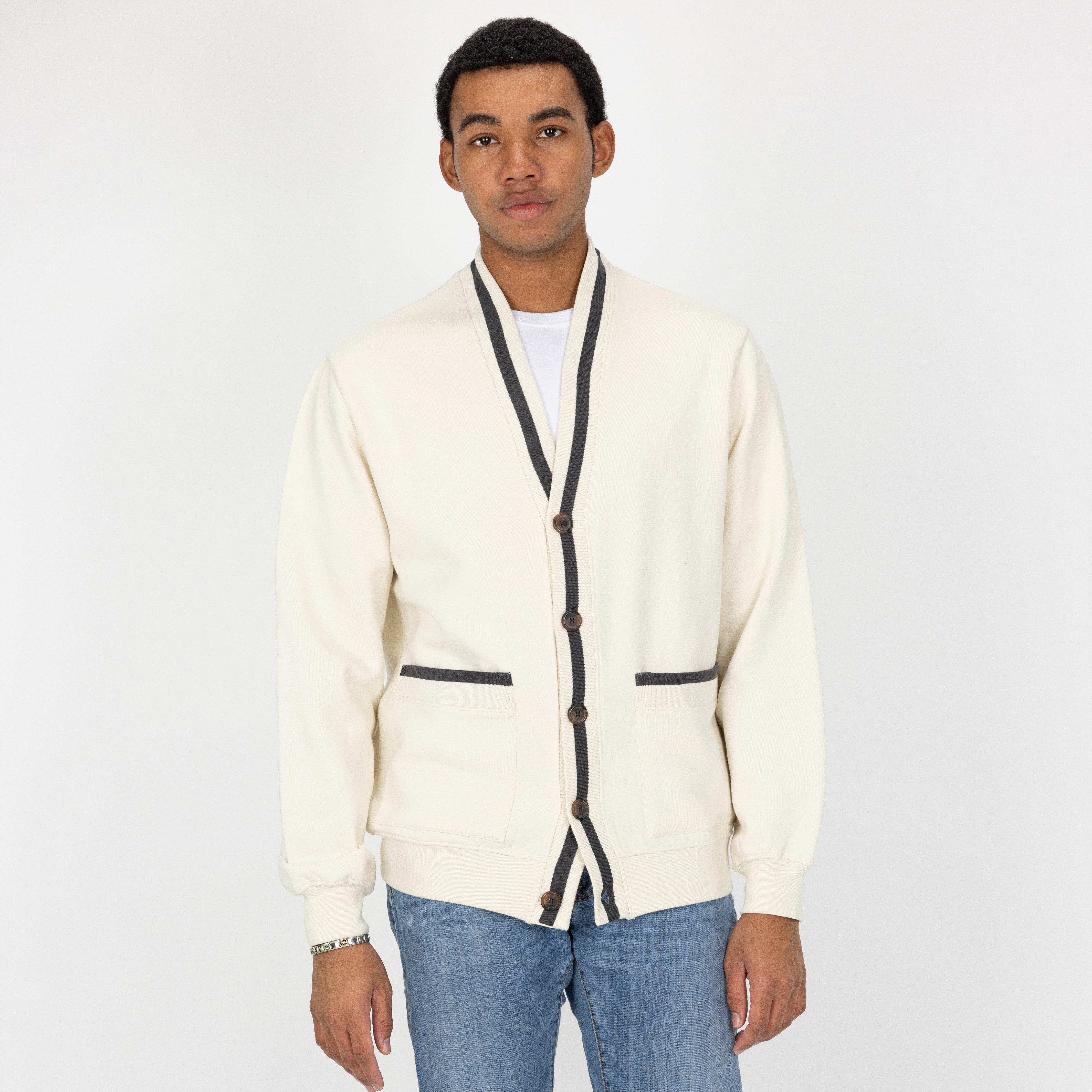 Mens Fleece Cardigan - Tofu – Ravelheart